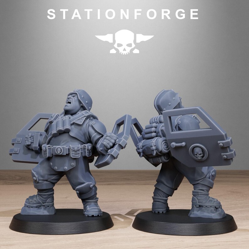 Grimguard Jungle Fighter Mutants 32mm (stationforge) RPG Set | 3D Print ...