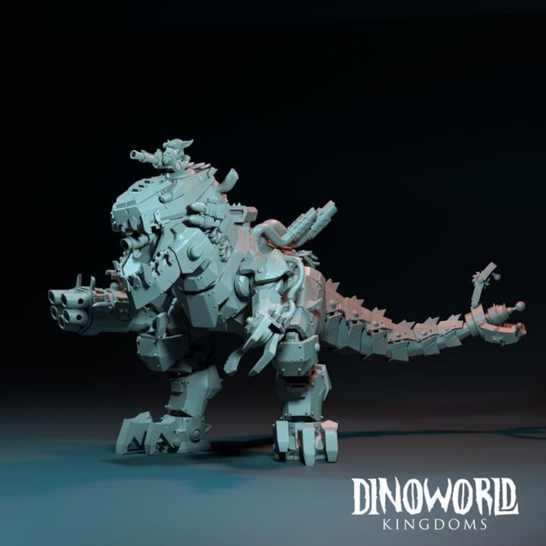 T-rex Mecha 32mm (dinoworld) Dinosaur Miniatures | RPG Set | Scifi 3D ...