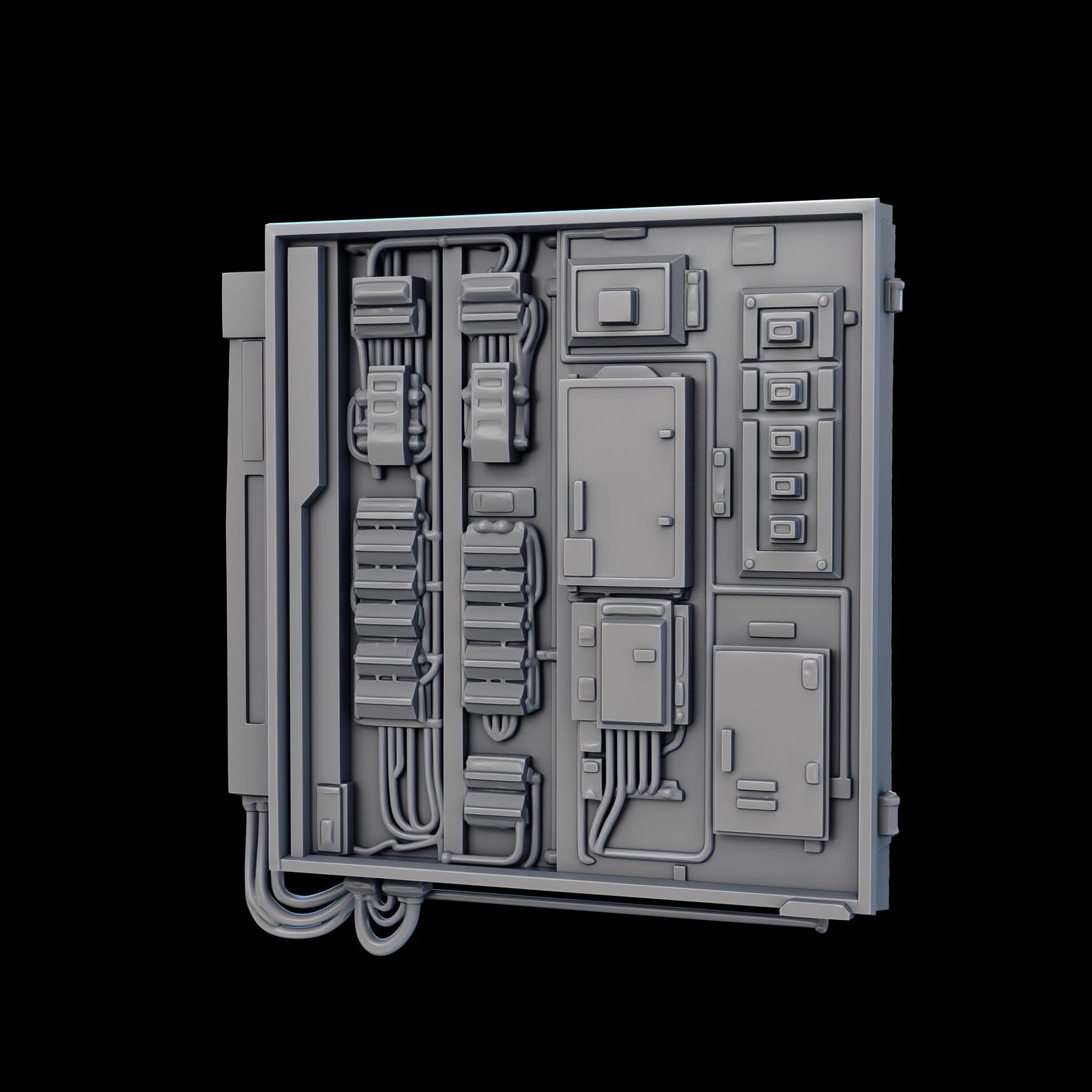 Circuit Breaker Panels 32mm (stlminibits) Cyberpunk | Sci-fi Props ...