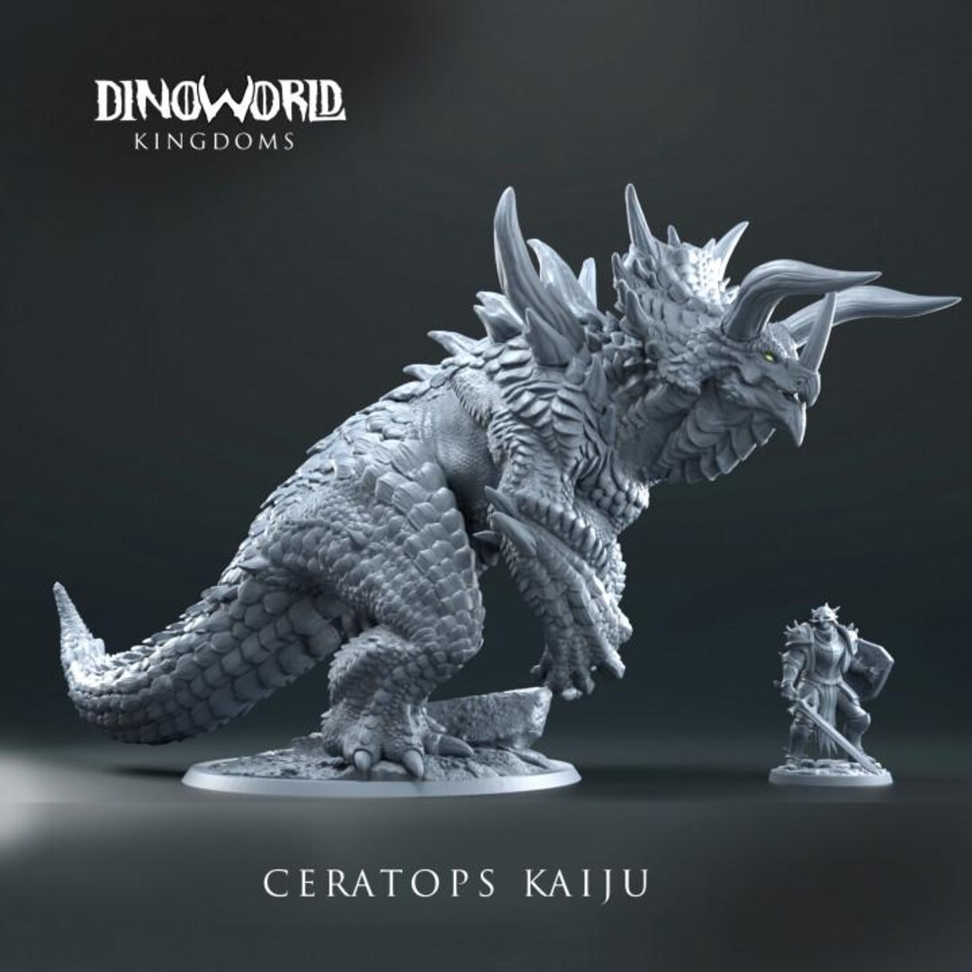 Ceratops Kaiju 32mm/28mm (dinoworld) Dnd 5E Gift | Fantasy Gaming RPG ...