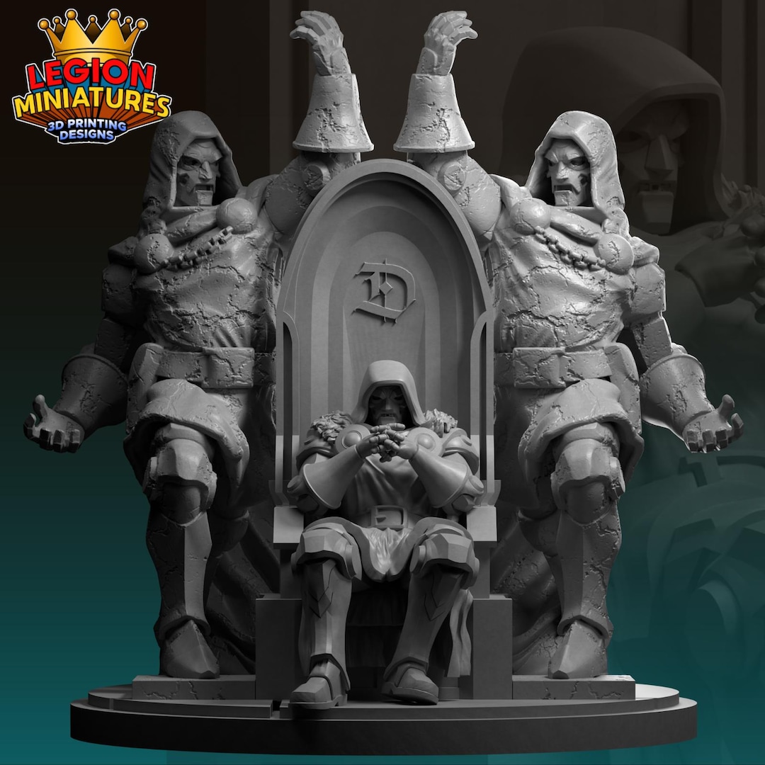 Dr Doom 40mm/70mm Fan Art (legion Miniatures) Crisis Protocol Proxy ...
