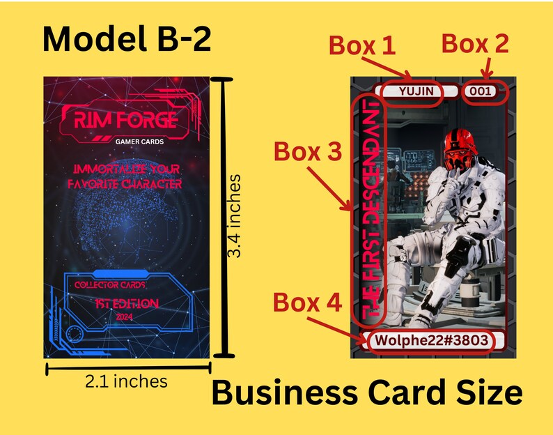 Custom Metal Video Game Character Card Personalized 2.1x3.4 Inch Gamer ...