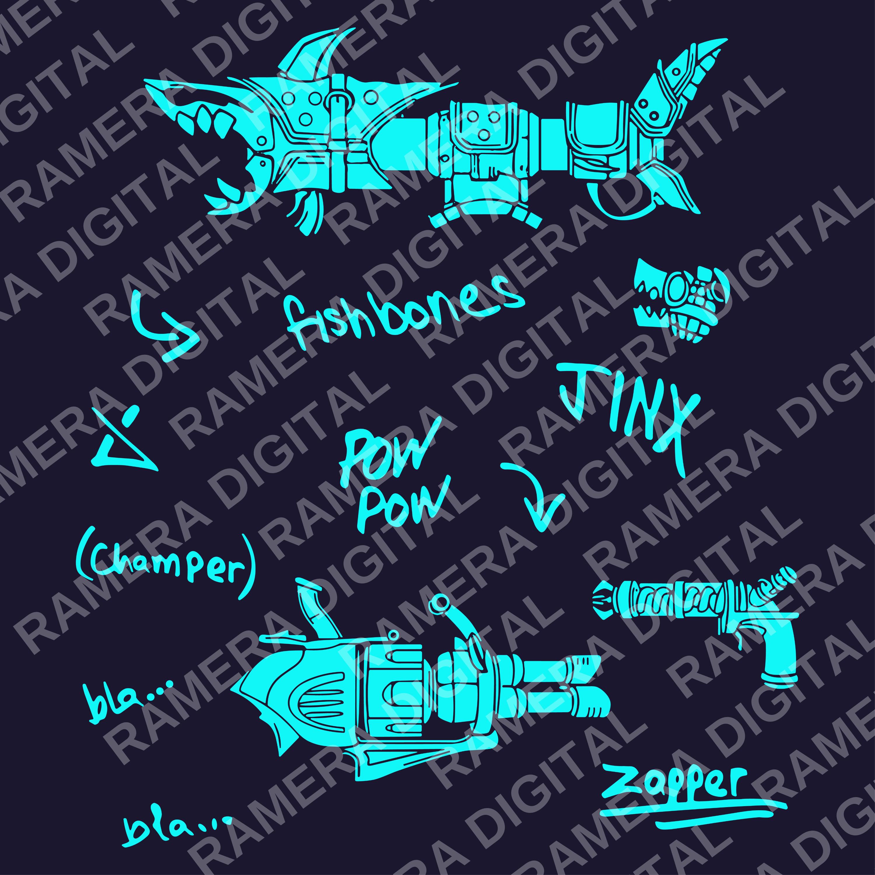 Archivos Arcanos de Jinx Guns, PNG, SVG, AI, EPS / Diseño de Clipart ...