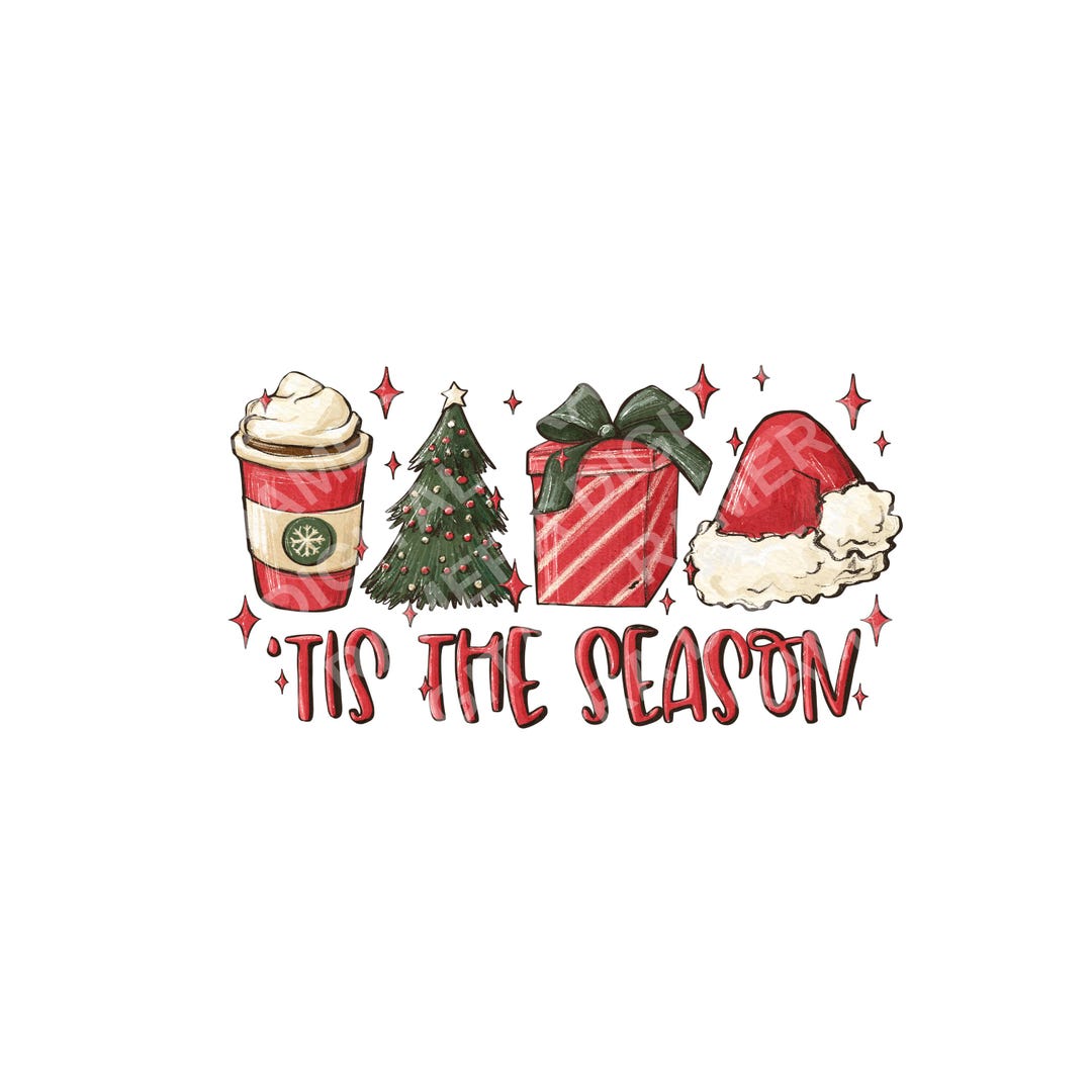Tis the Season Digital Clipart - Cute Winter Christmas PNG Design for ...