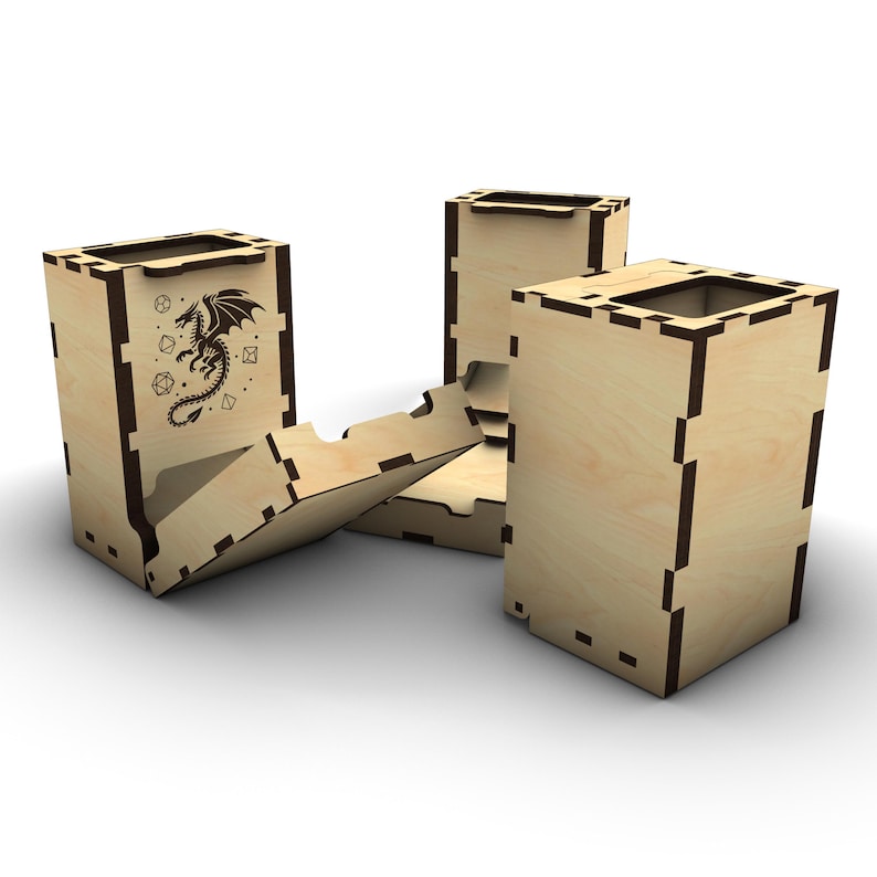 Dnd Dice Tower, Laser Cut Dice Tower, Dungeons and Dragons Dice Box ...