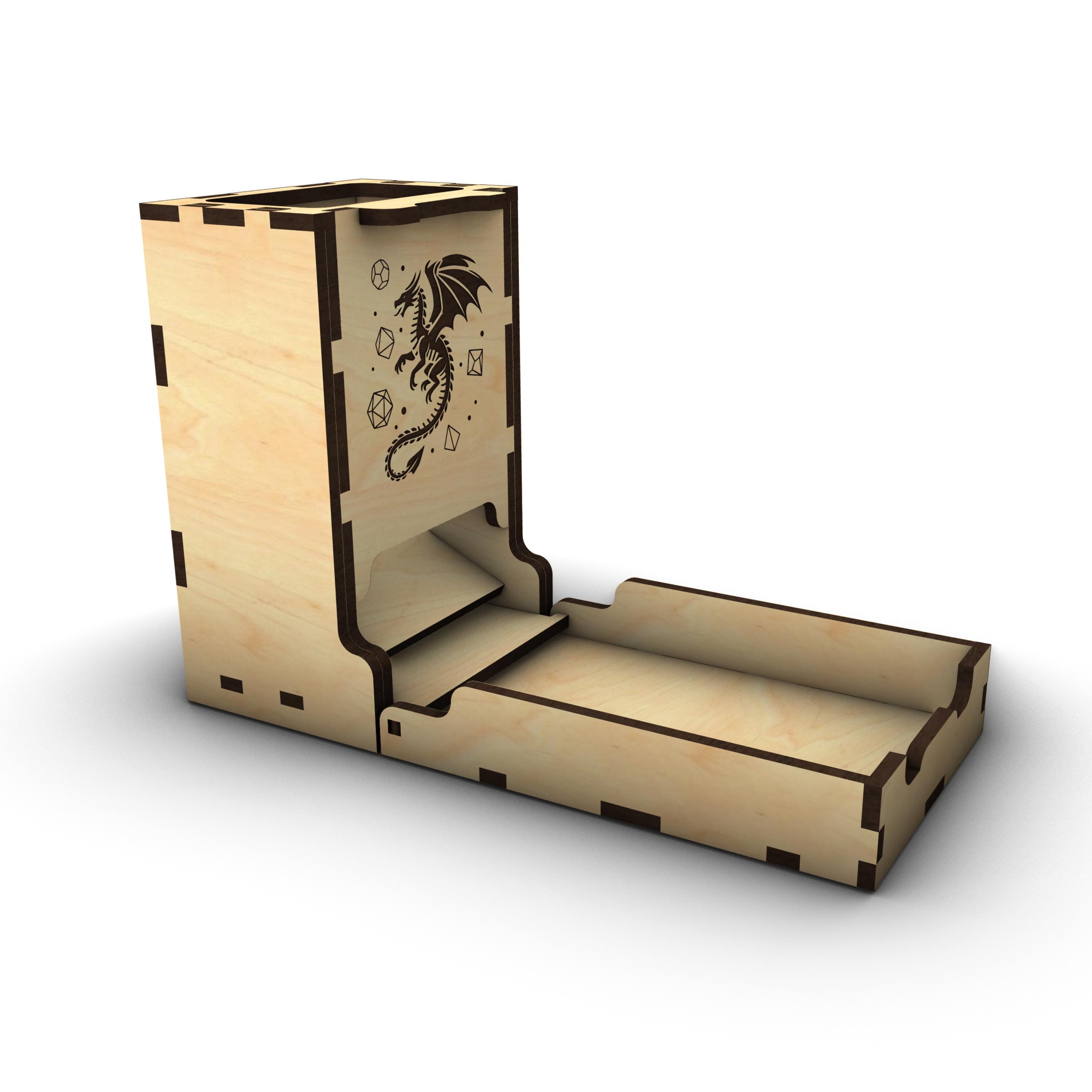 Dnd Dice Tower, Laser Cut Dice Tower, Dungeons and Dragons Dice Box ...