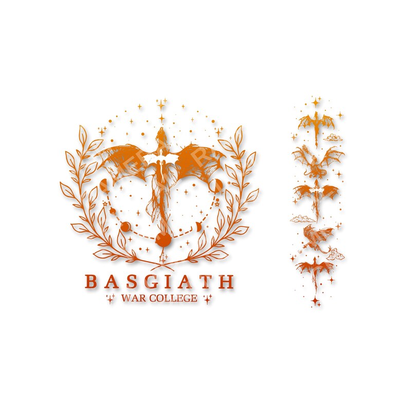 Basgiath War College Design SVG, PNG Files, Fourth Wing, Dragon Rider ...