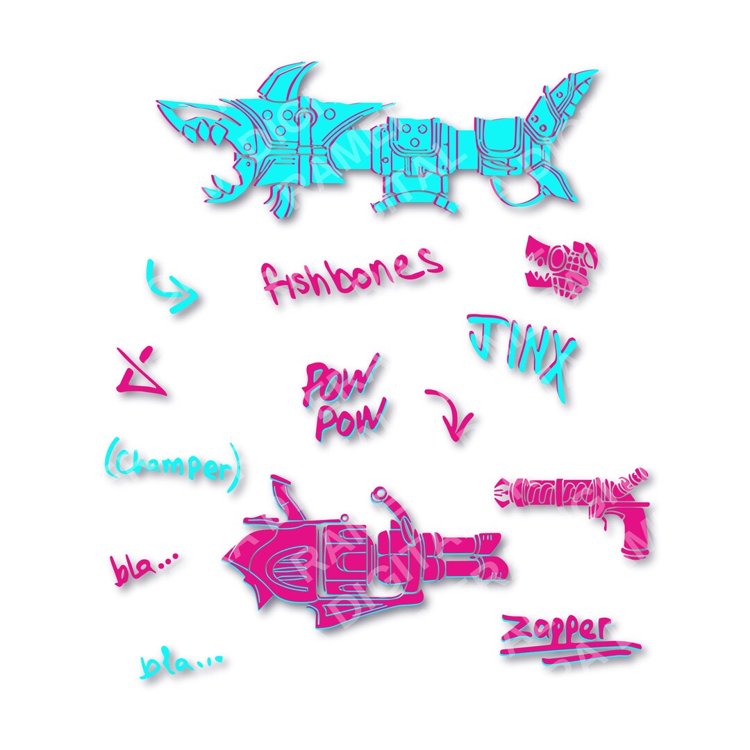 Archivos Arcanos de Jinx Guns, PNG, SVG, AI, EPS / Diseño de Clipart ...