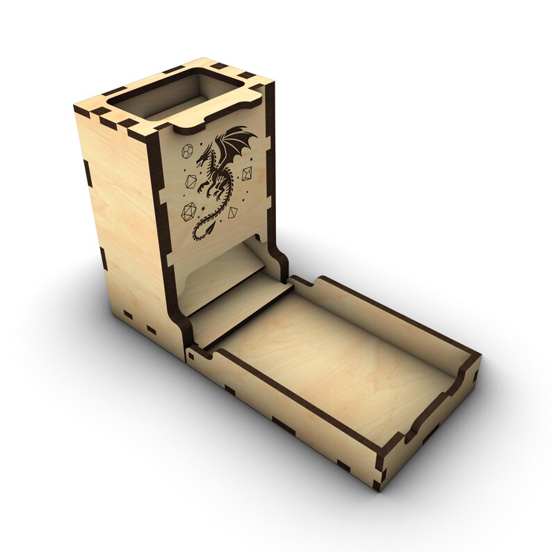 Dnd Dice Tower, Laser Cut Dice Tower, Dungeons and Dragons Dice Box ...