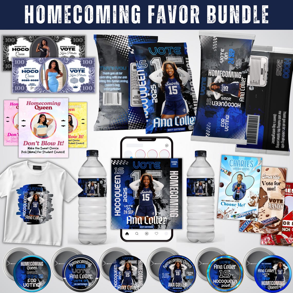 Sports Homecoming Campaign Bundle, Football Homecoming Party Favor ...