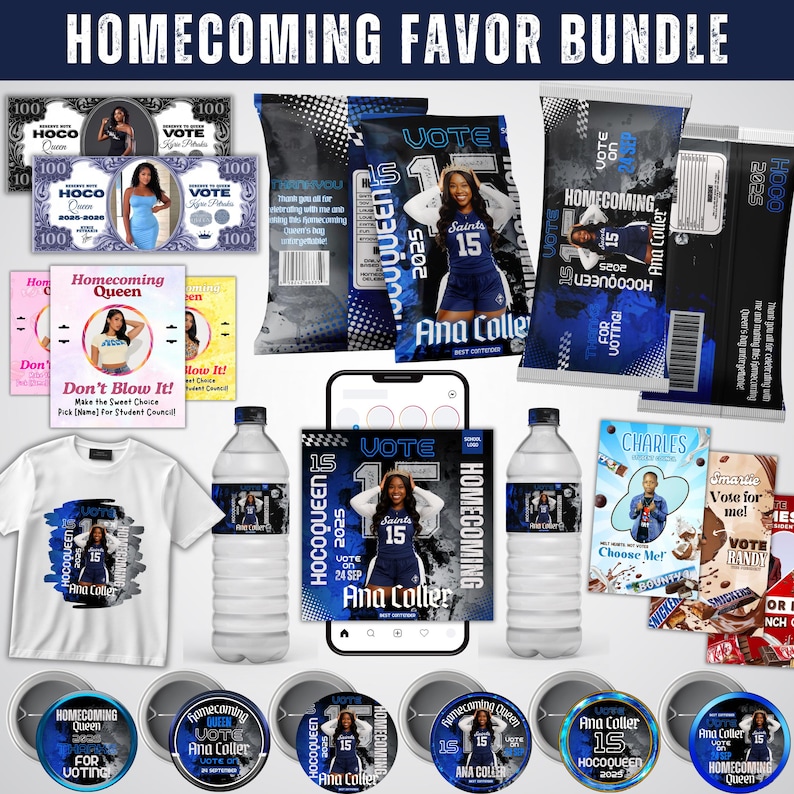 Sports Homecoming Campaign Bundle, Football Homecoming Party Favor ...