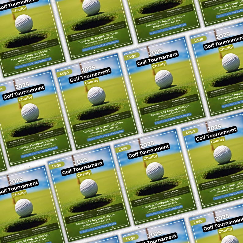 Golf Tournament Flyer Template, Golf Outing Flyer, Golf Charity ...