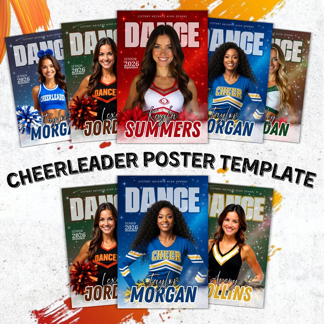 Senior Cheer Team Poster,cheer Posters, Cheerleaders Banners, Dancer ...