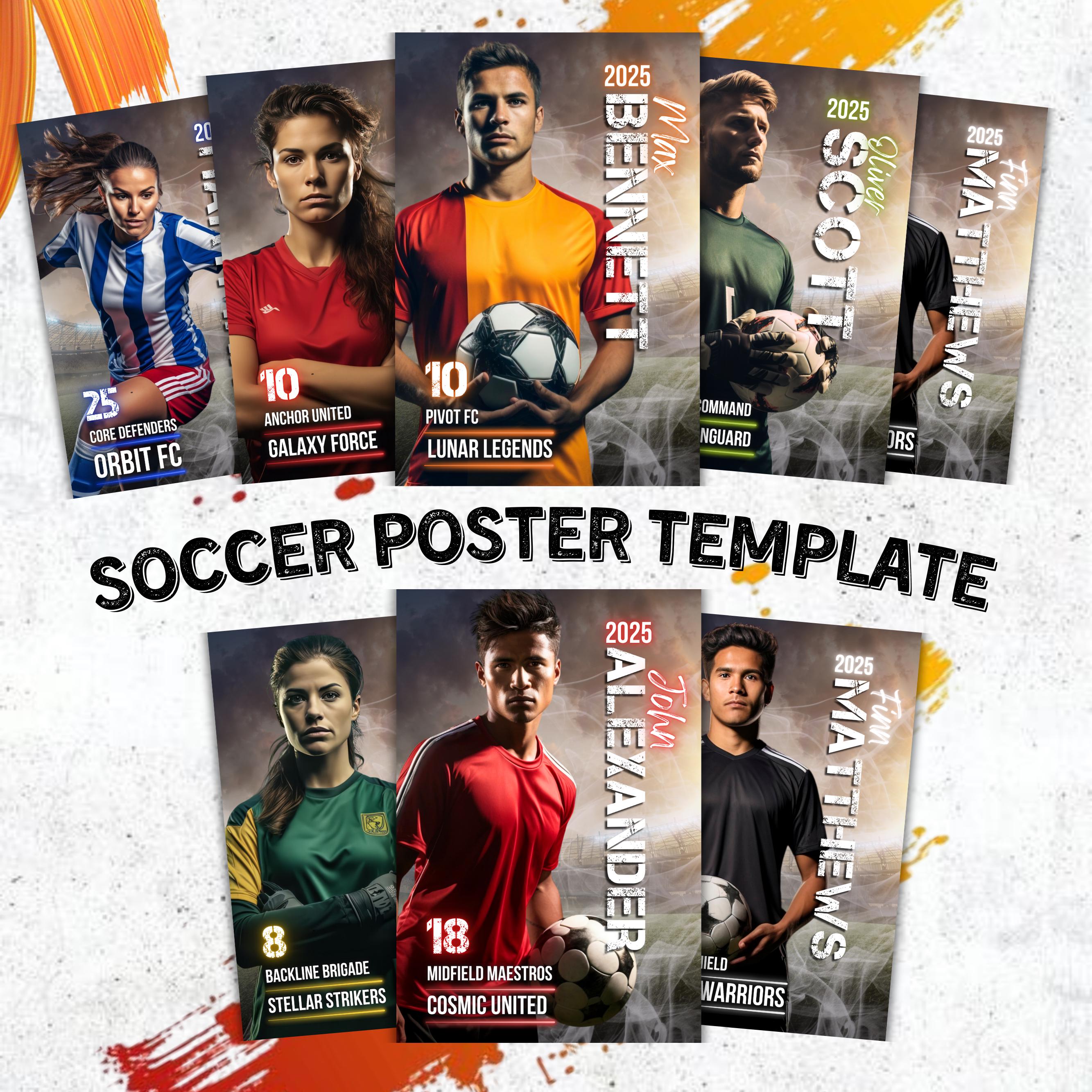 Soccer Poster Canva Template Editable Soccer Poster Soccer Backgrounds ...