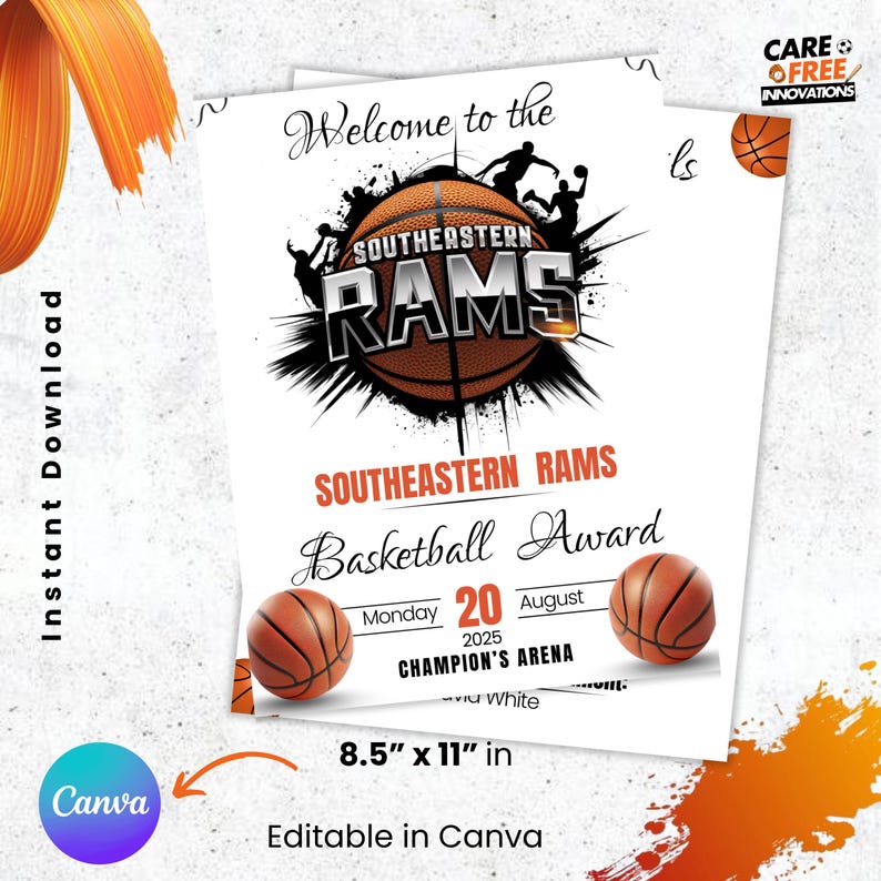 Sports Award Banquet Program Template, Athletic Banquet Program, Sports ...