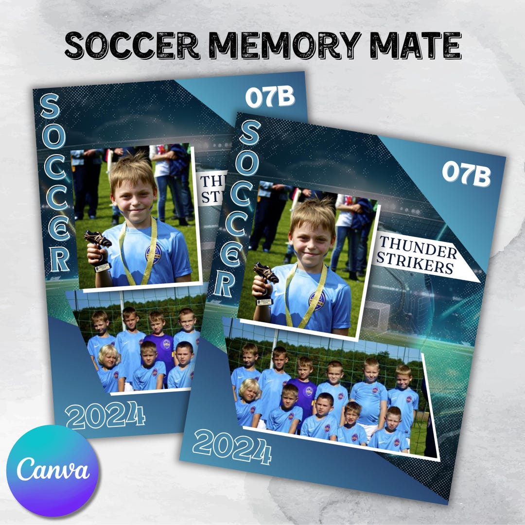 Soccer Memory Mate Template, Editable Sports Memory Mate Template ...