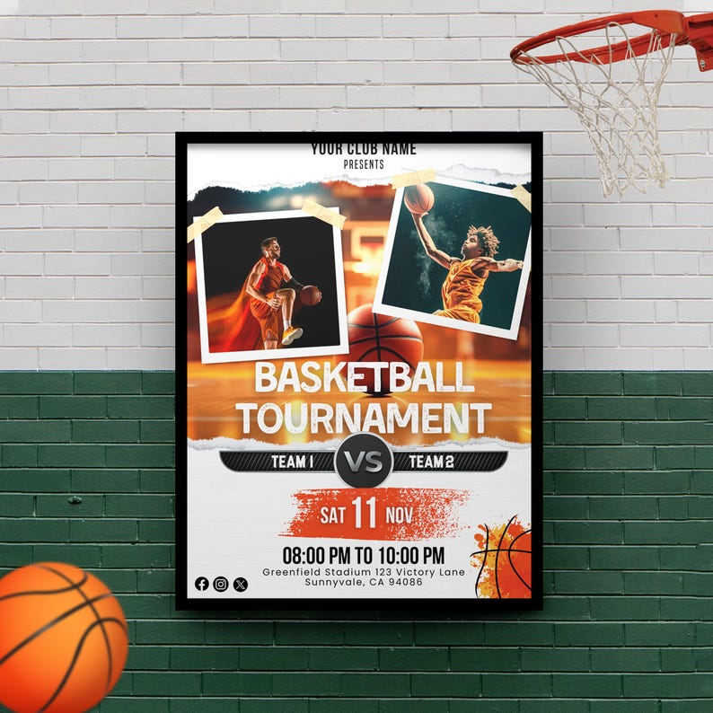 Editable Basketball Tryout Flyer, Basketball Template, Game Day Flyer ...