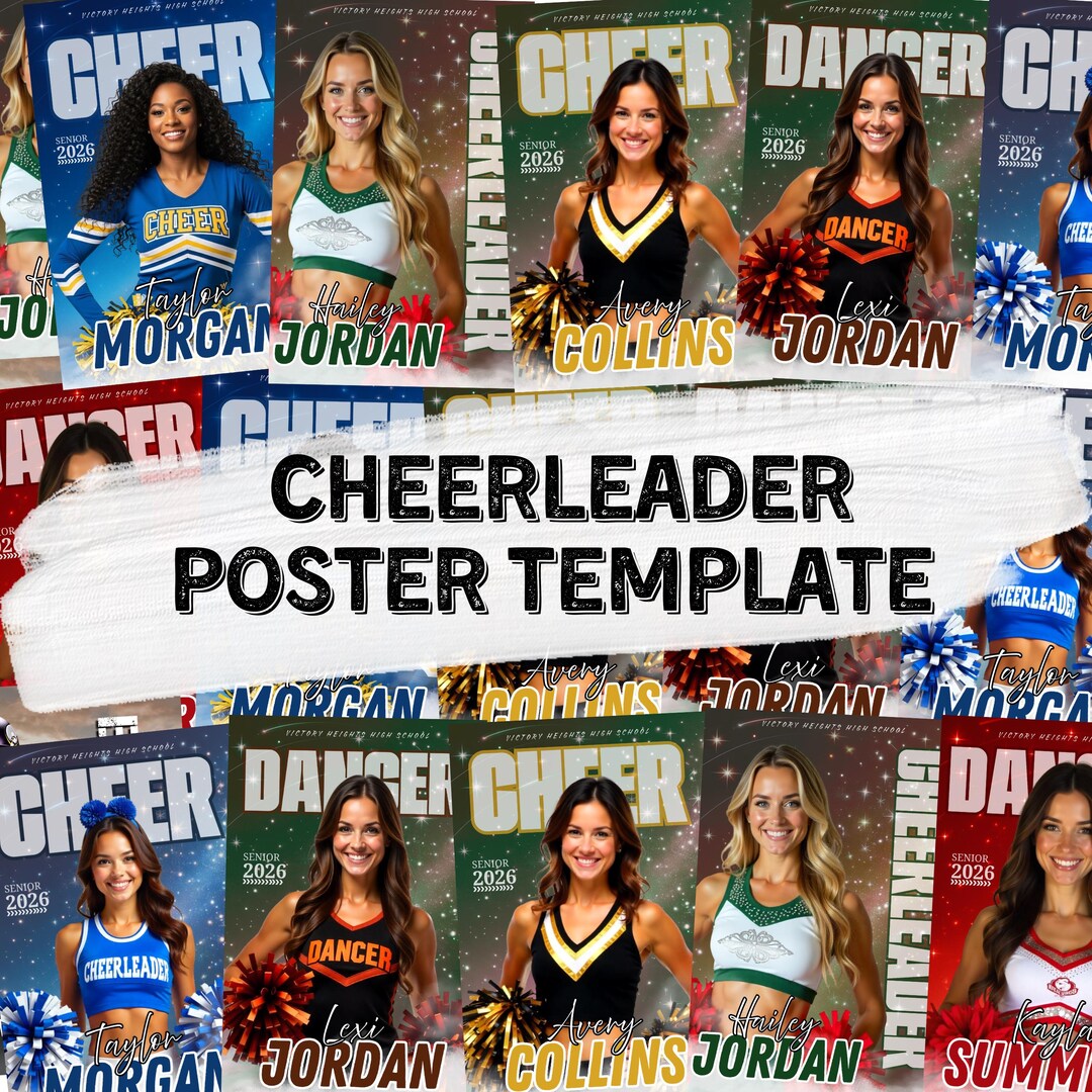 Cheerleader and Dancer Canva Template, Custom Banner for Dancer ...