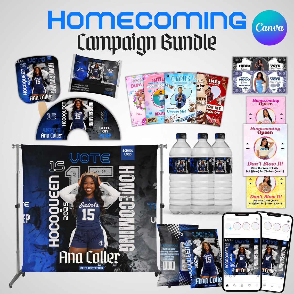 Sports Homecoming Campaign Bundle, Football Homecoming Party Favor ...