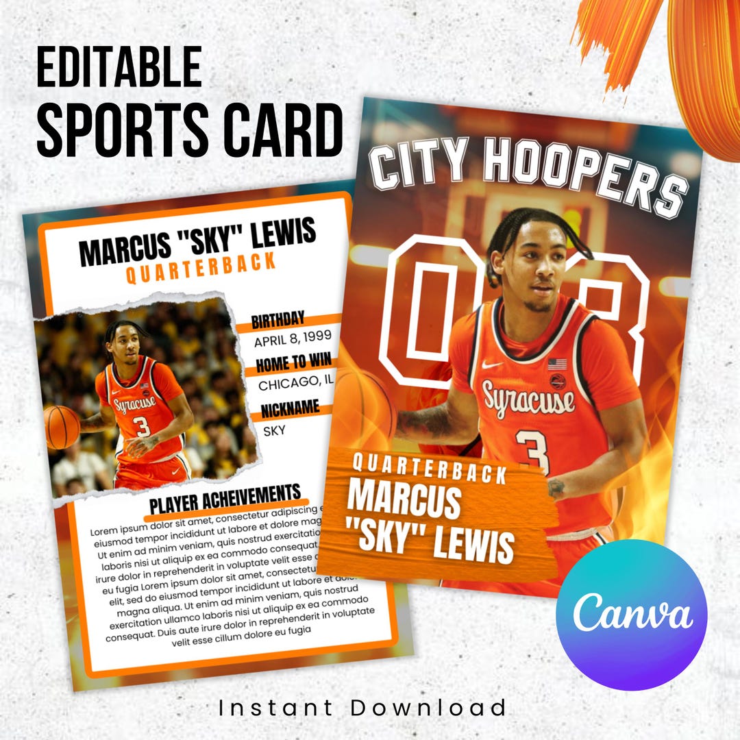 Create Your Own Sports Card, Custom Sports Card Template for Any Sports ...