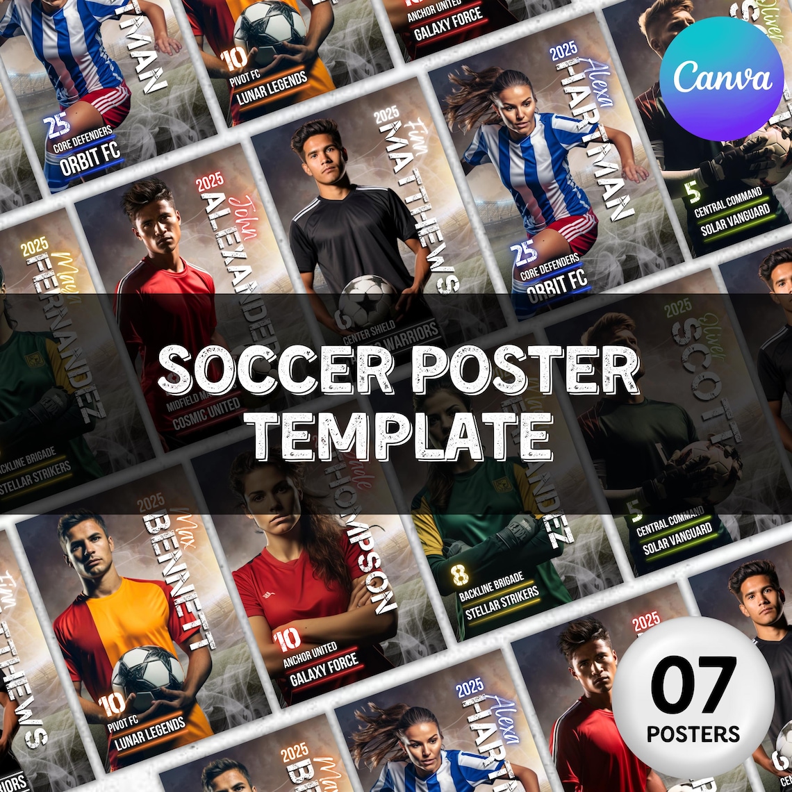 Soccer Poster Canva Template Editable Soccer Poster Soccer Backgrounds ...