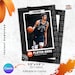 Basketball Trading Card Template, Editable Basketball Cards, Player ...