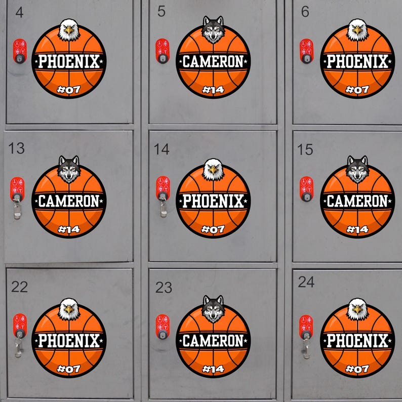 Editable Basketball Locker Sign Template, Printable Locker Door ...