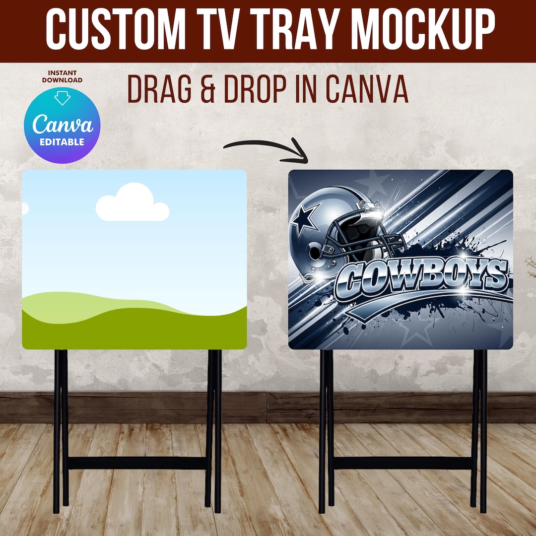 Tv Table Template, Sports Tv Tray Template, Editable Tv Tray, Drag and ...