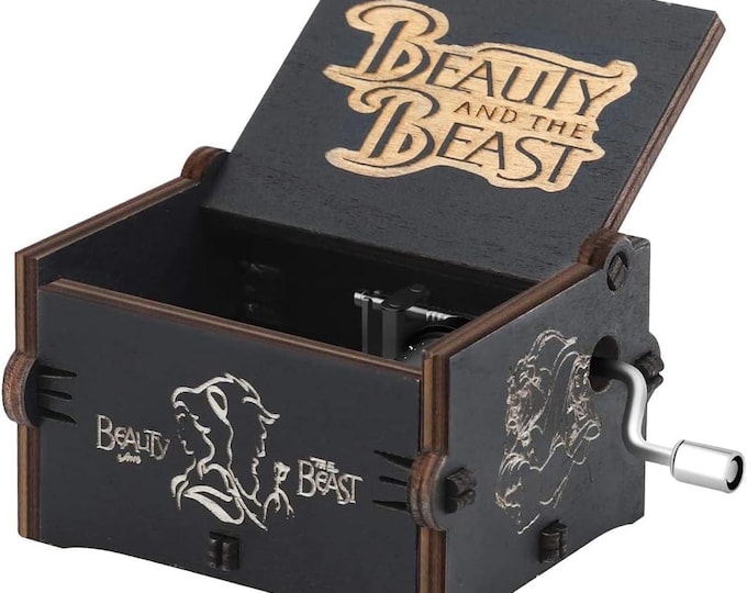 Beauty and the Beast Music Box Gift for Girlfriend Wife, Hand Crank ...
