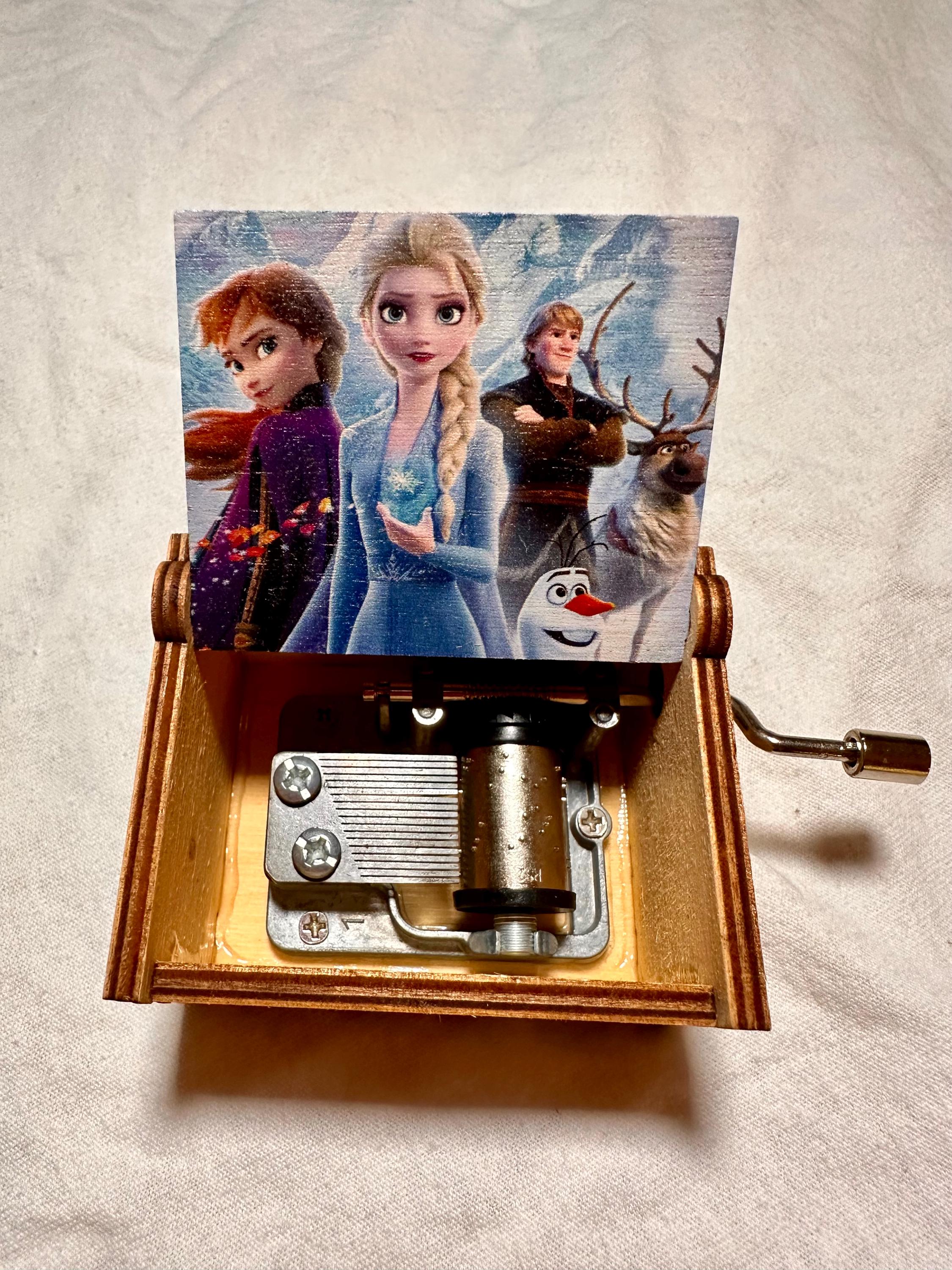 Anastasia or Elsa Music Box Hand Crank Wooden Musical Box - Unique Gift ...