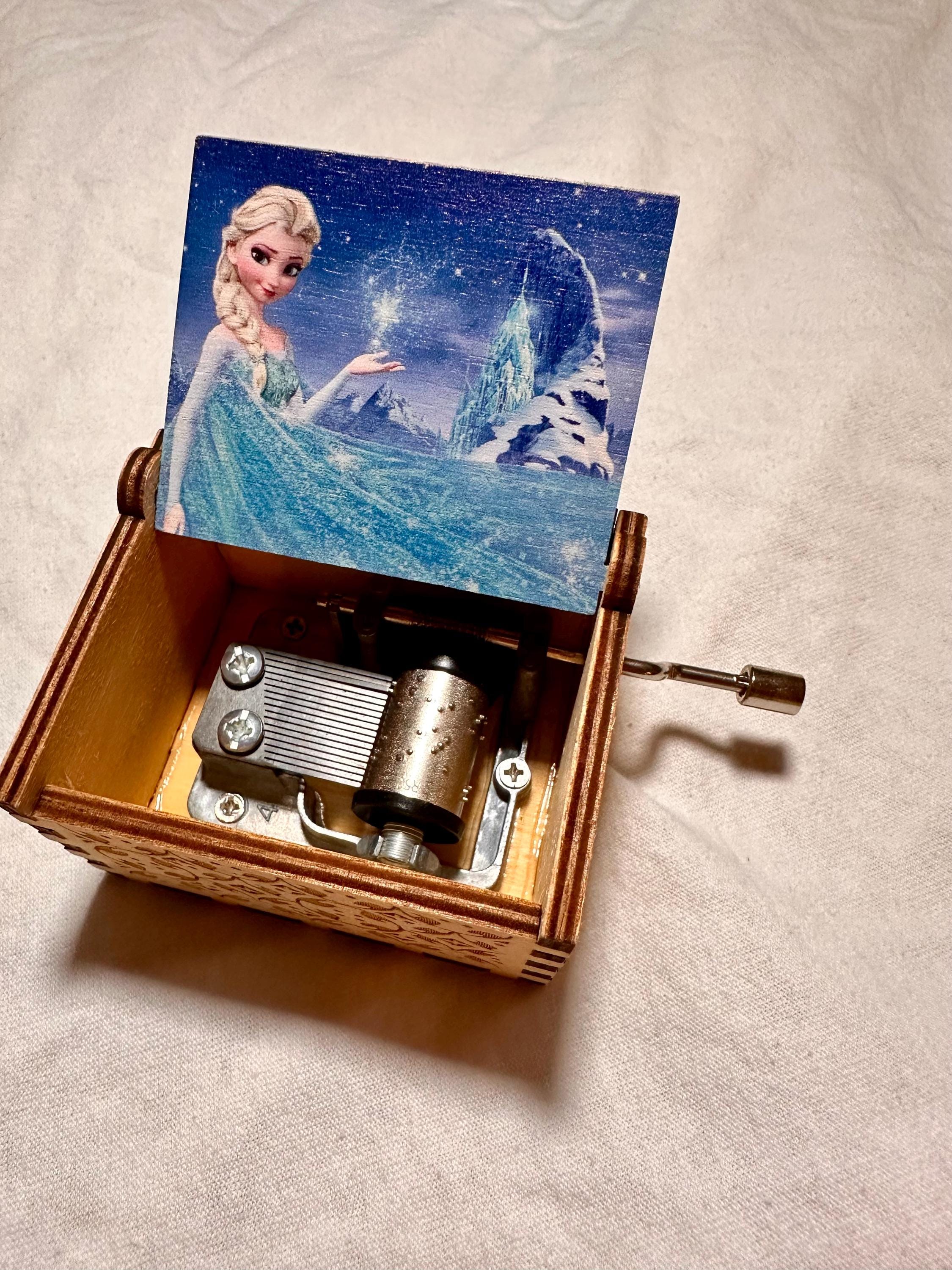 Anastasia or Elsa Music Box Hand Crank Wooden Musical Box - Unique Gift ...