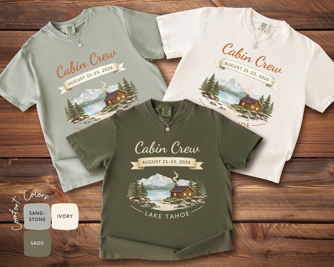 Comfort Colors® Cabin Crew Shirt, Custom Lake Trip Tee With Date ...