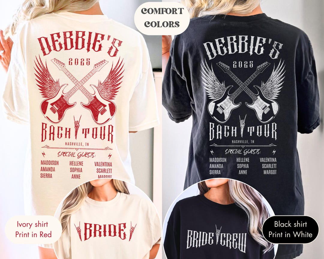 Custom Bach Tour Shirt Rock Farewell Party Shirts Festival Tshirt ...