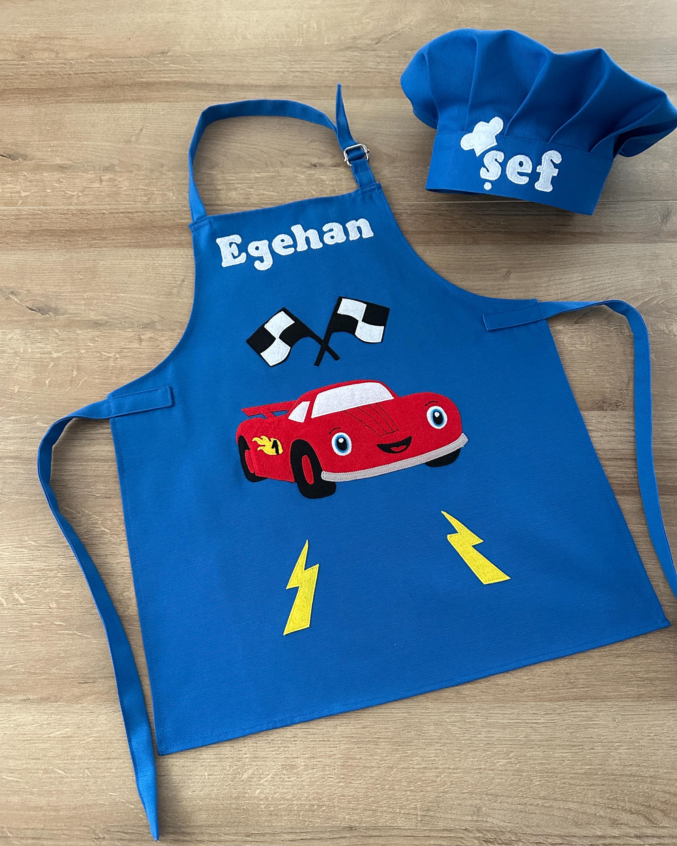Car Gifts, Personalized Children Apron, Costume for Kids, Hat, Cute Boy ...