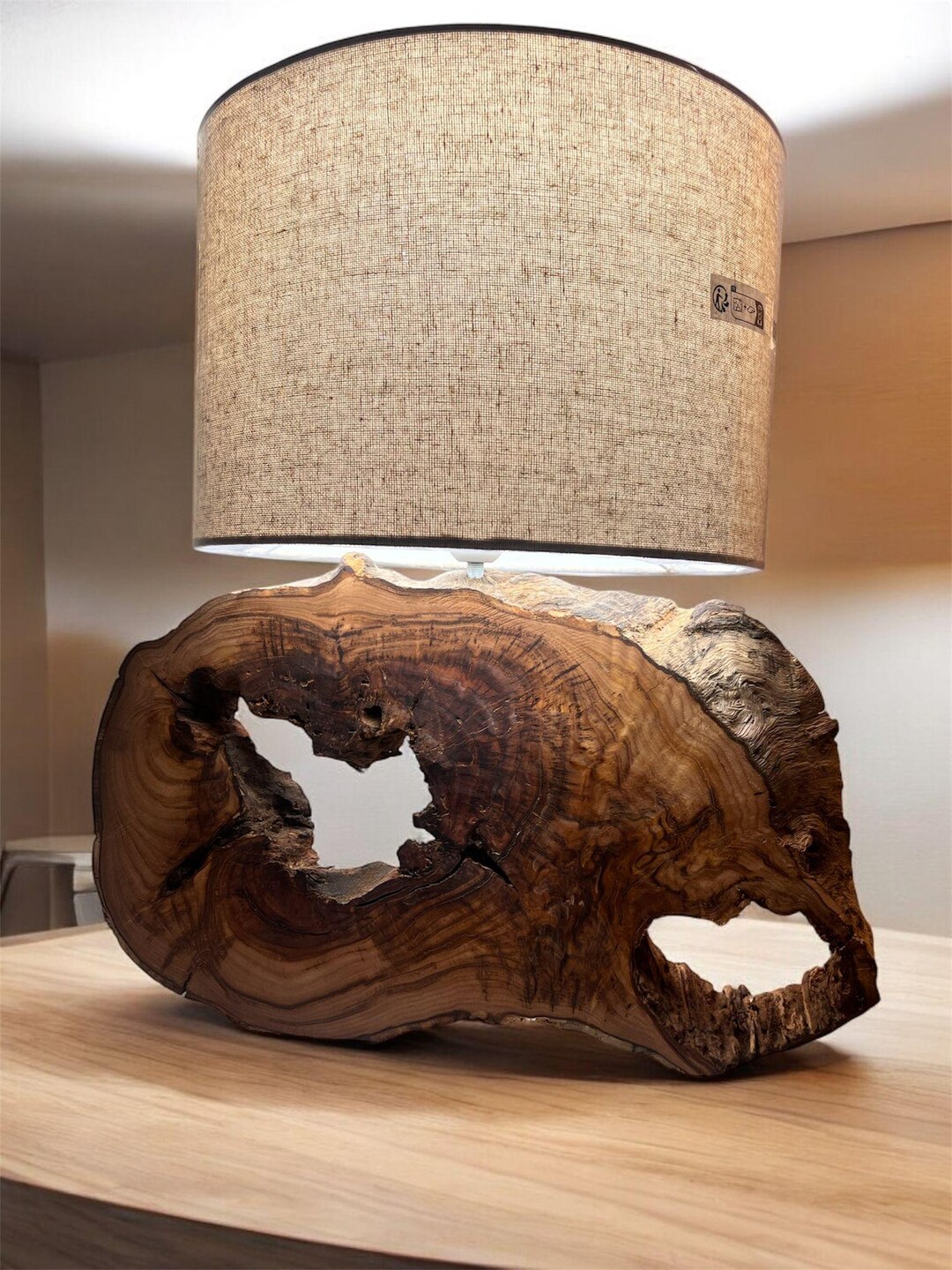 Tree Trunk Lamp Handmade Wooden Lampshade Wooden Lamp Decorative Lamp ...