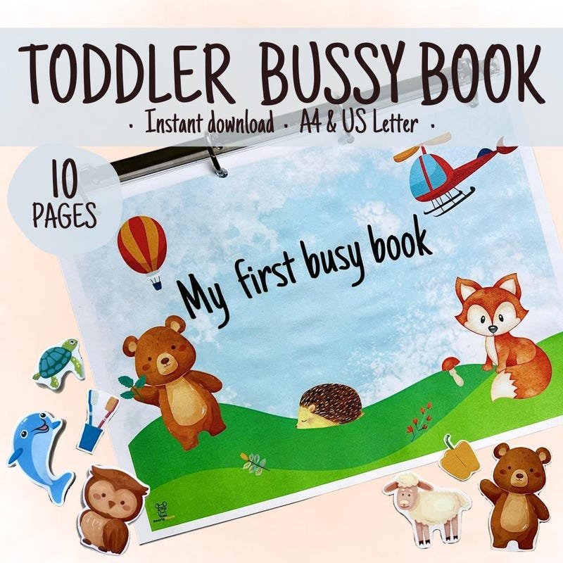 Busy Book Printable - Etsy