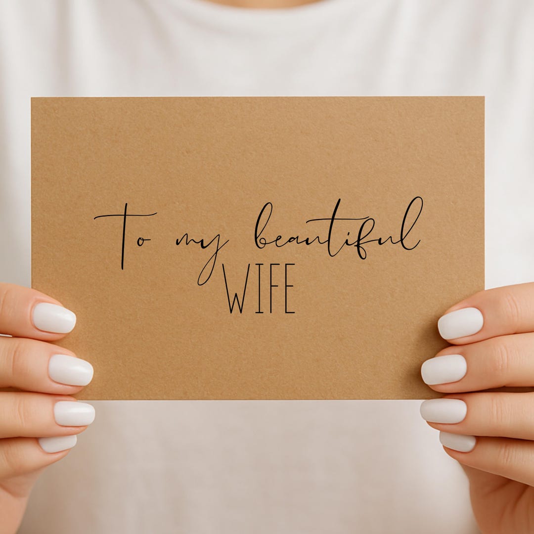 Wedding Wife Congratulations Kraft Greeting Card - Etsy