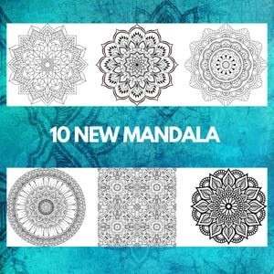 A Bundle of Coloring Pages - Mandala - Etsy