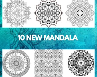 A Bundle of Coloring Pages - Mandala - Etsy