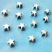 100 Very Tiny Star Beads, Smooth/plain, Shiny Silver Tone, 5mm - Etsy