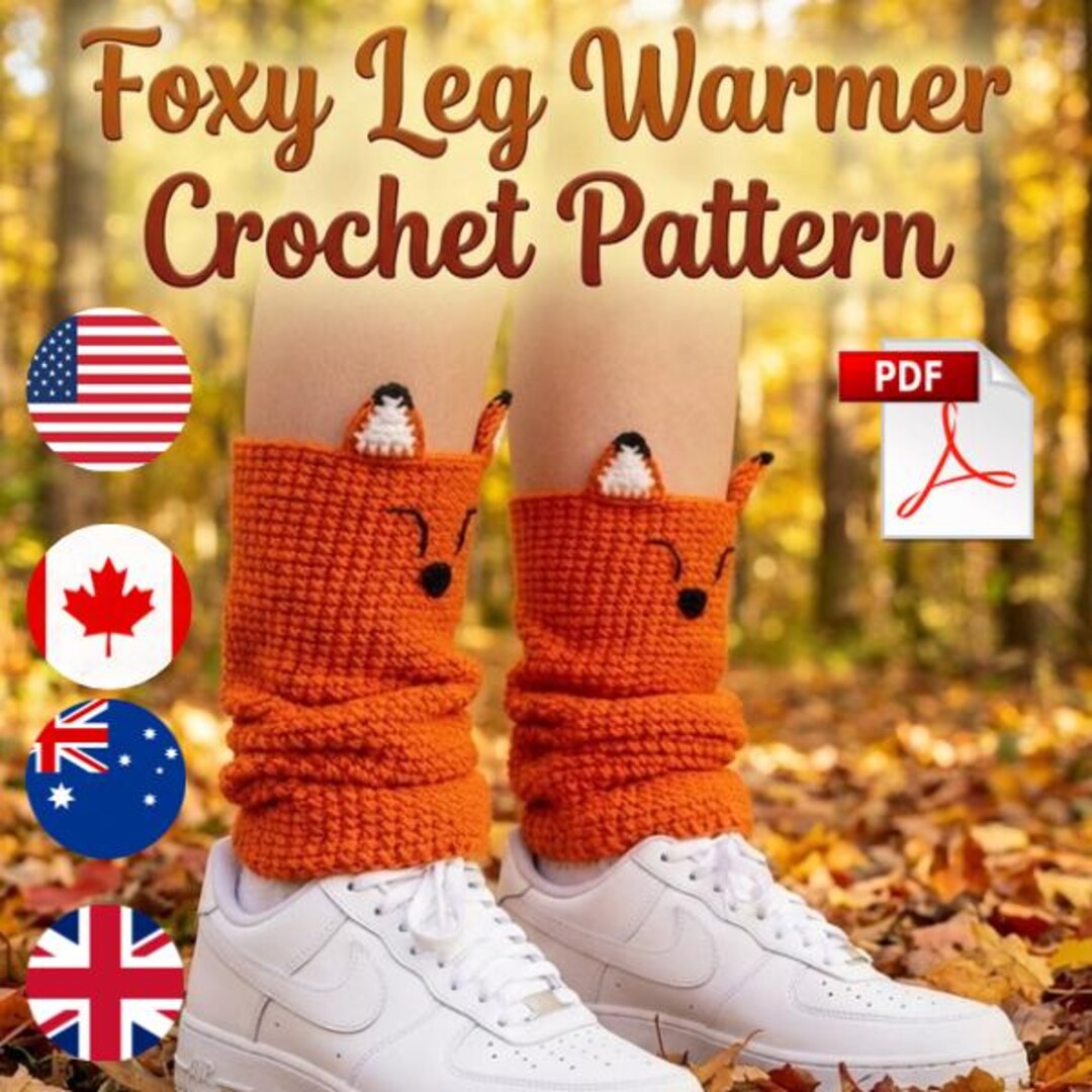 Leg Warmer |adult & Kids| Fox Design| Crochet Pattern | Easy Step-by ...