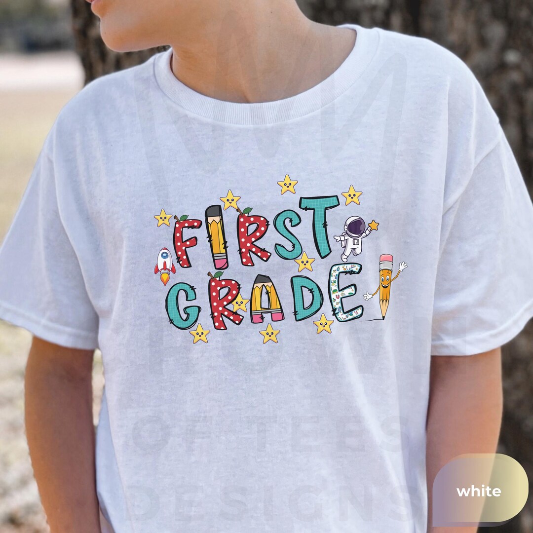 First Grade Shirt: Back to School Outfit, Reading Tee - Etsy