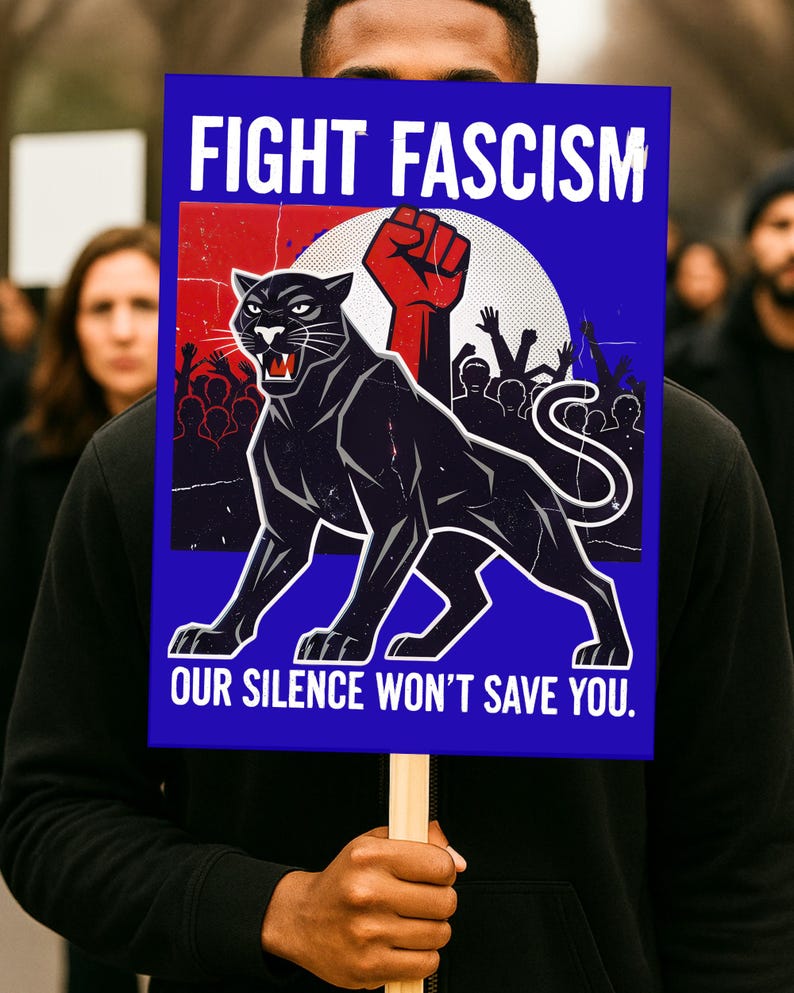 Anti Fascism Protest Sign | Abolish ICE & Anti Trump Political Poster ...