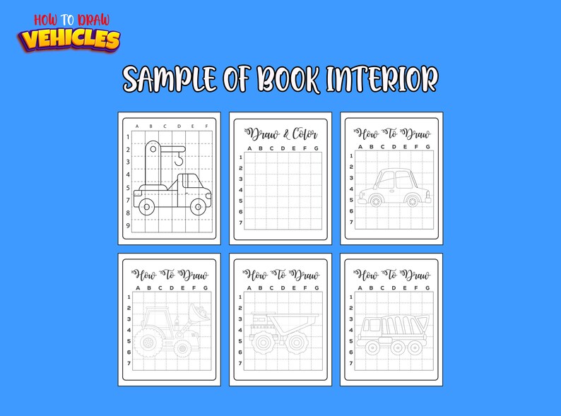 How to Draw Vehicles With 30 Vehicles for Kids, Toddlers, Kindergarten ...