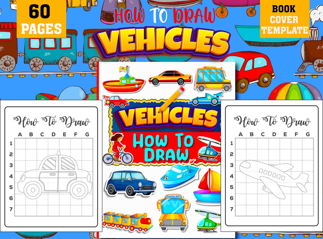 How to Draw Vehicles With 30 Vehicles for Kids, Toddlers, Kindergarten ...