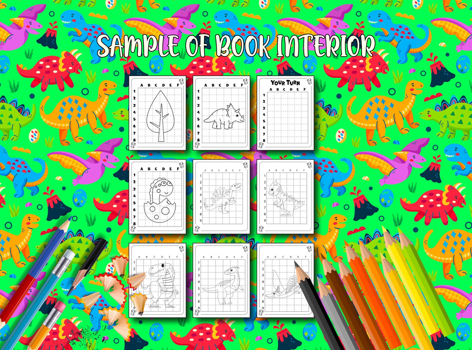 How to Draw Cute Dinosaurs for Kids. Step-by-step Guide With 50+ Sample Drawings of Different ...