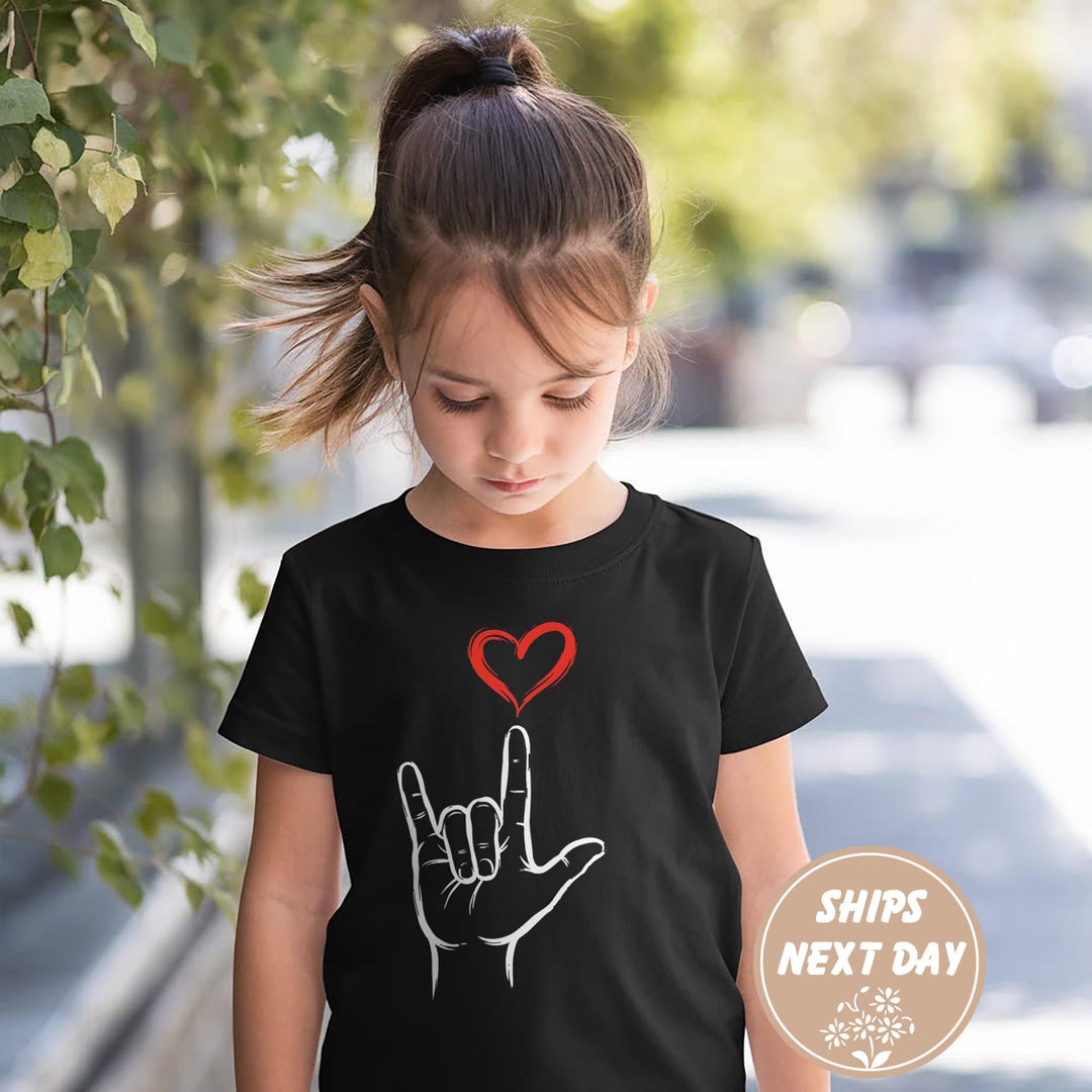 ASL I Love You Kids Shirt, Sign Language Heart Shirt, Inclusive Love ...