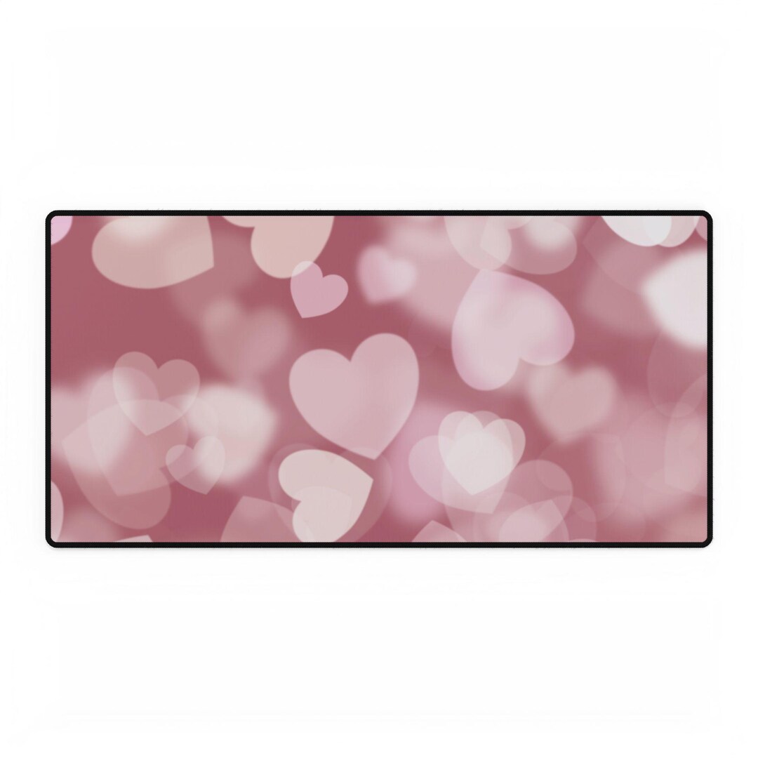 Valentine's Day Desk Mat - Heart Pattern, Love Theme, Romantic Office ...