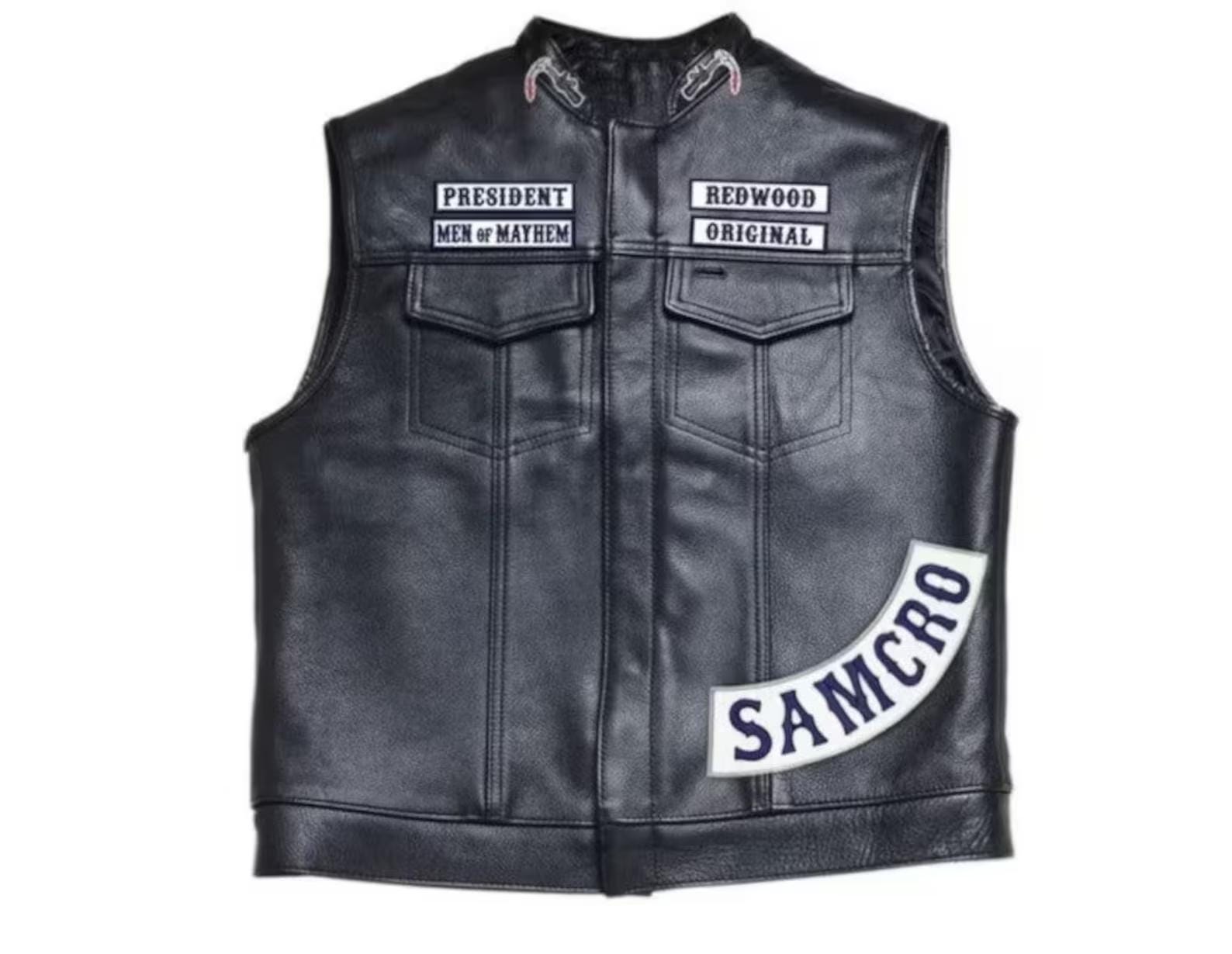 Handmade Jax Teller Vest,soa Leather Vest,men's Sons of Anarchy Redwood ...