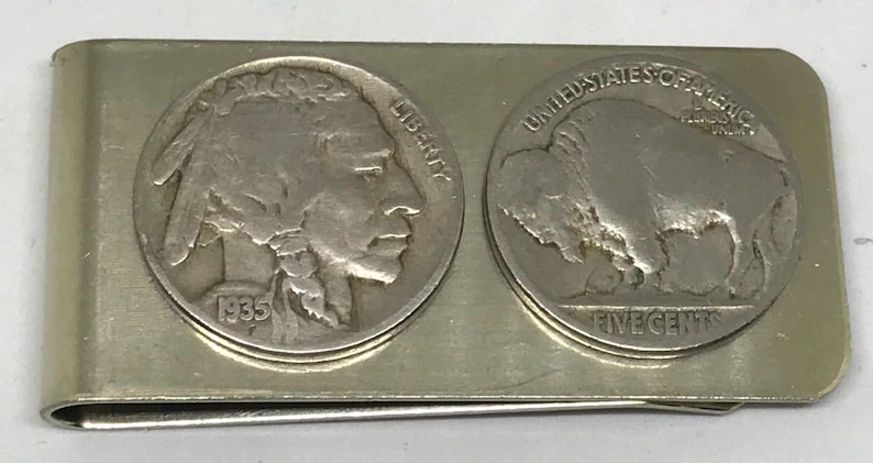 Buffalo Money Clip/indian Head/father’s Day Vintage Coins/nickle Money ...